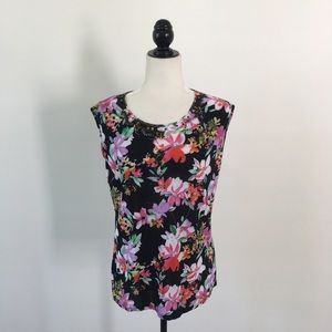 Tops | Emily Stacy Floral Print Blouse | Poshmark